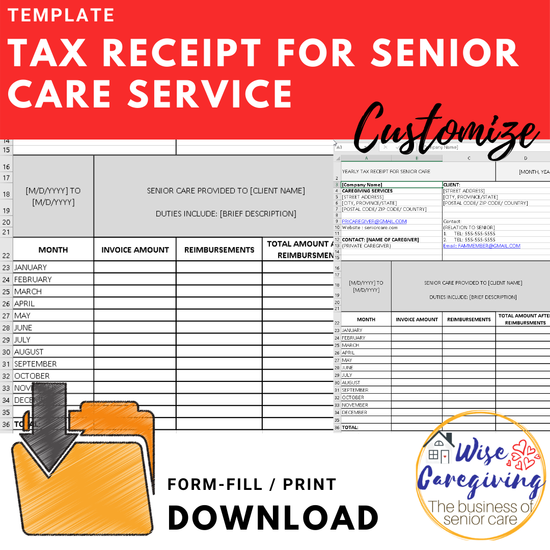 Tax receipt for senior care services template-wise caregiving - Wise ...