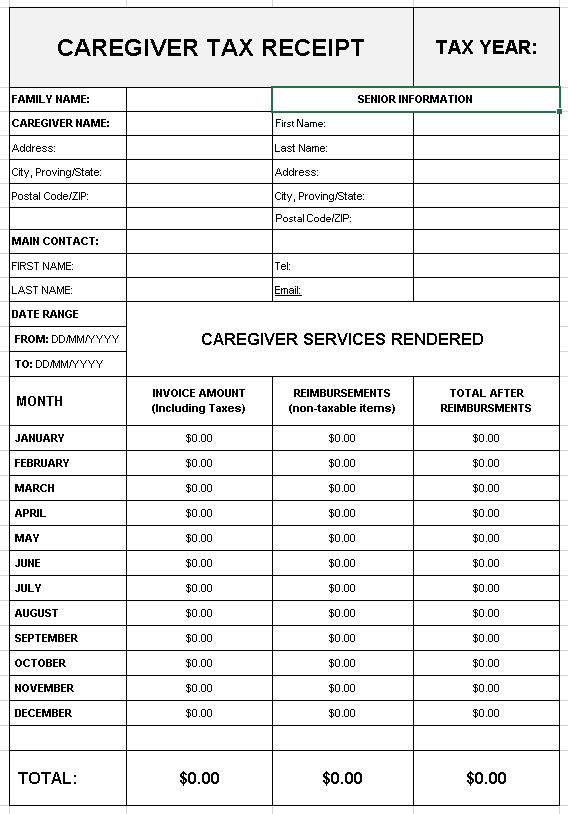 Caregiver Tax Receipt Template-Hire Private-wise caregiving - Wise ...