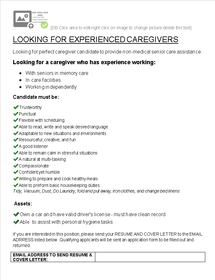 looking for caregivers post-sample - Wise Caregiving