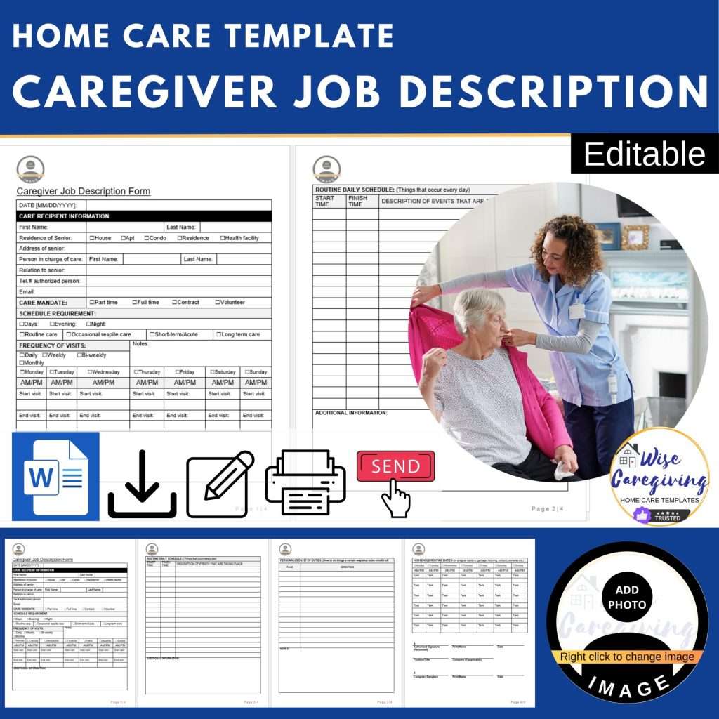 Caregiver Job Description Template - Wise Caregiving
