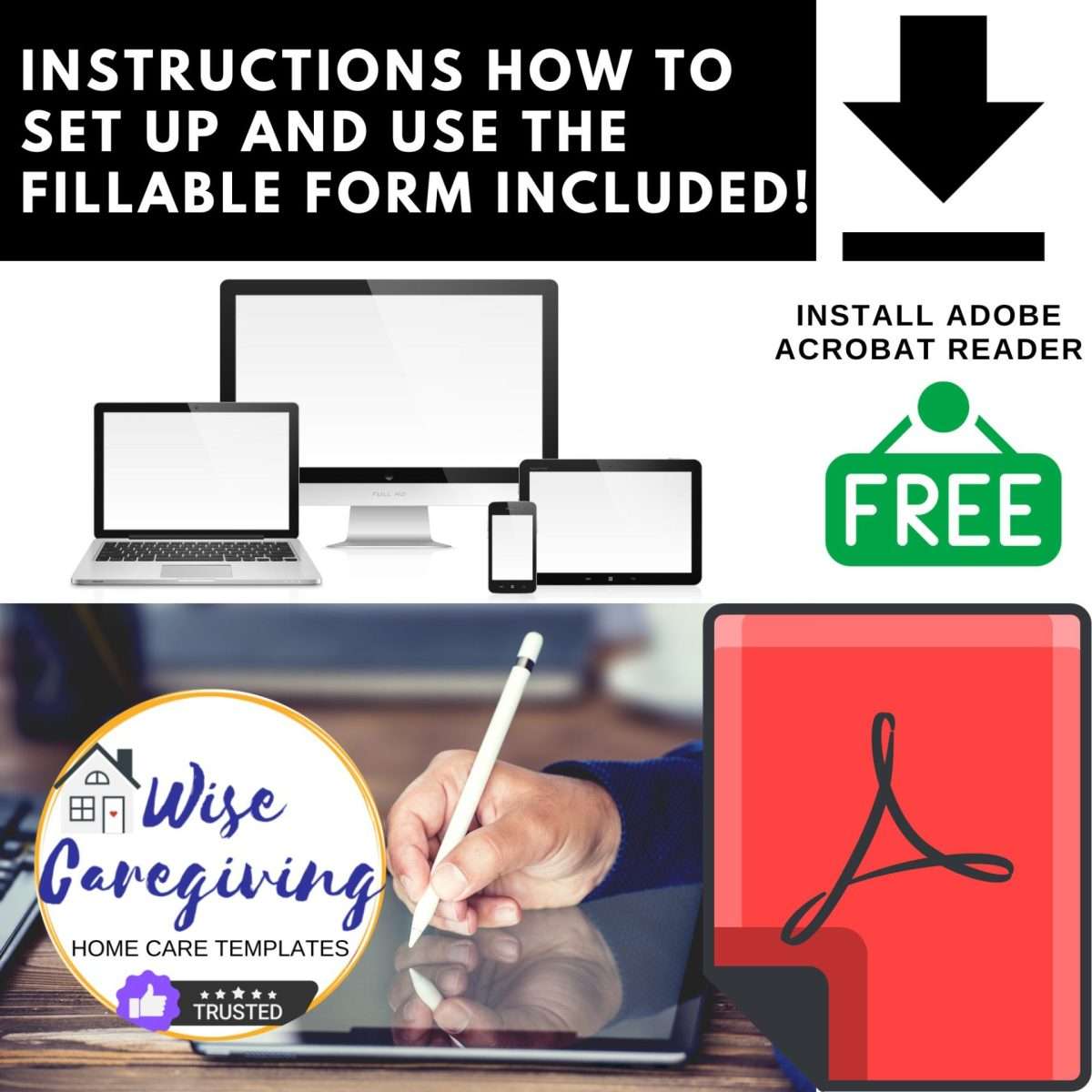 Wise Caregiving - Free to Edit Adobe Fillable Form