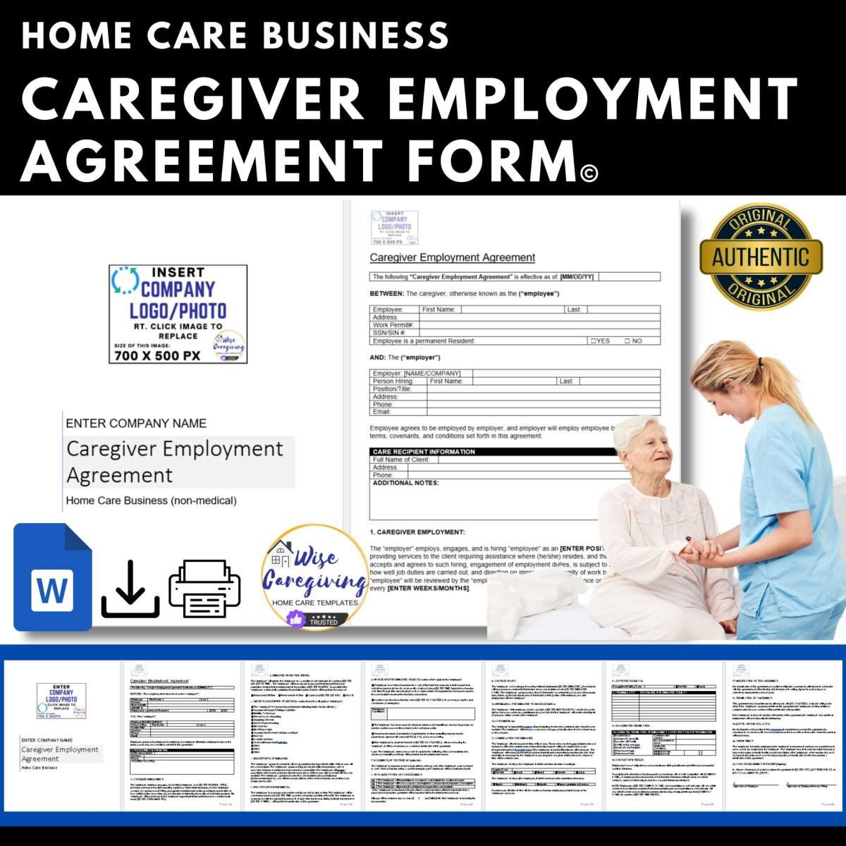 Home Care Employment Agreement-WiseCaregiving