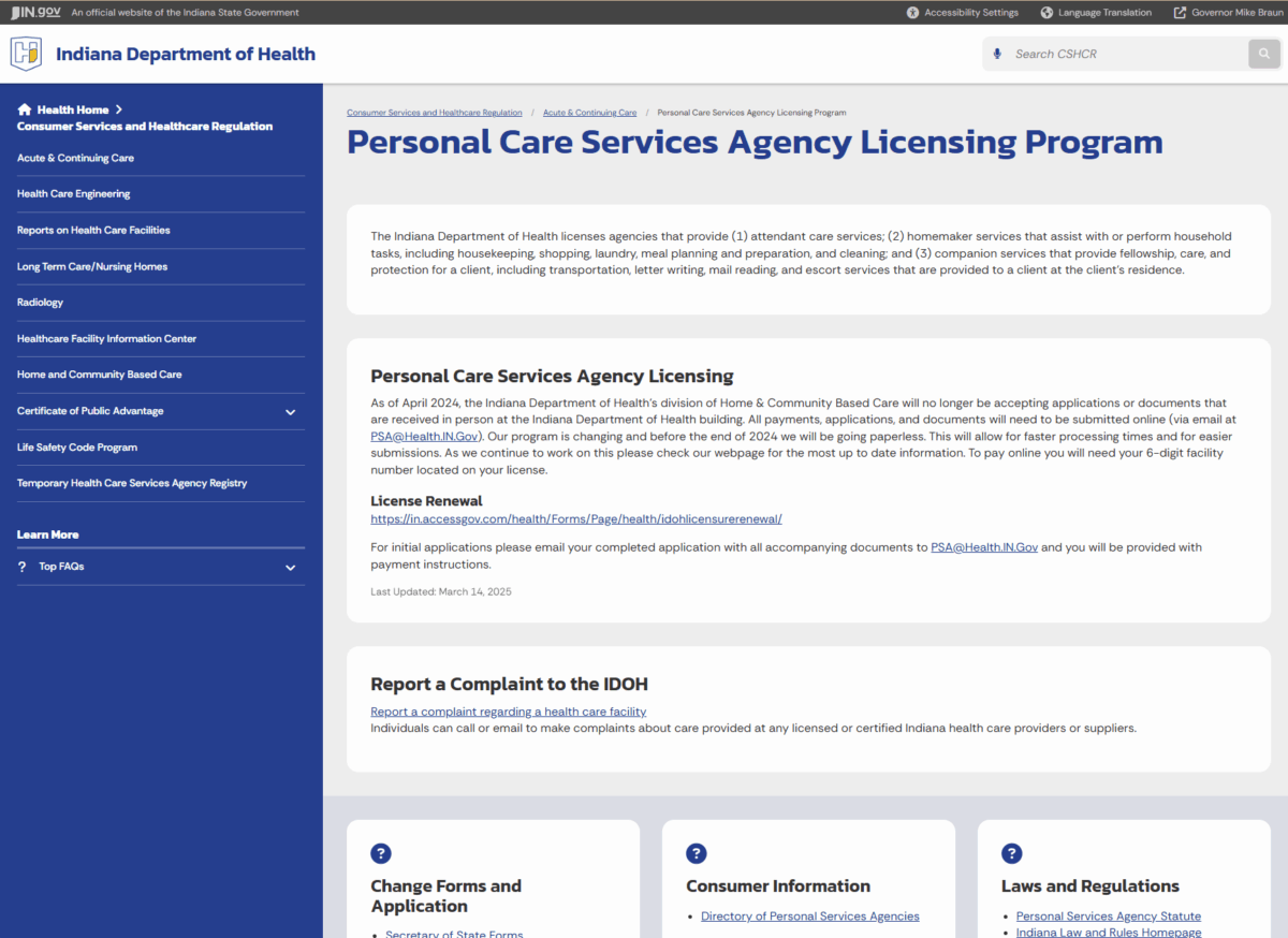 Start a Personal Services Agency in Indiana Start a Personal Services Agency in Indiana - - Wise ...